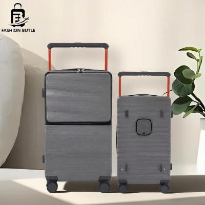 China Wide trolley suitcase 20 inch women's multifunctional travel universal wheel cabin suitcase 2025 new 26 inch men's large capacity for sale
