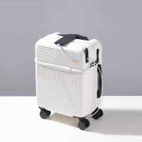 China Front-Opening Multi-Functional Luggage New Pull-Along Suitcase with Multi-Directional Wheels Combination Lock Travel Case Leather Suitcase for Men and Women abs hard shell luggage for sale