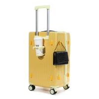 China 2 pieces set Front-Open Pocket versatile travel luggage Laptop Trolley Carry-On Size (yellow, 20