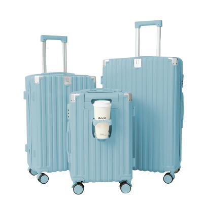 China 3-pieces set Multifunctional Suitcase ABS+PVC hard shell luggage Lightweight Sturdy and Fashionable Perfect for Business Trips and Long-Distance Travel for sale