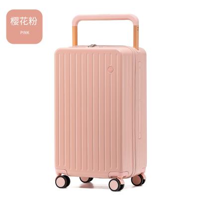 China ABS hard shell Large capacity wide trolley suitcase for women 26 inches men's password box trolley case universal wheel suitcase suitcase for sale
