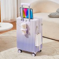 China Rainbow Gradient Suitcase with Deluxe Shock-Absorbing Swivel Wheels and High-Quality Zippers for Travel for sale