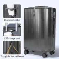 China 997 TSA lock ABS+PVC versatile Cup Holder luggage 20/24/28inch Travel luggage in Spinner Wheeled Trolley Luggage Bag Travel Case for sale