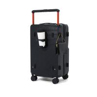 China 2025 New Wide-Handle Front-Opening TSA Lock luggage, 20/24in Durable ABS+PC Luggage with Hook & Cup Holder, 360° Silent Wheels & Secure Lock ,  hard shell travel luggage for sale
