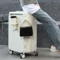 China 2025 TSA Lock suitcase 20/24/28Inch Aluminum frame luggage with 360° Wheels and Adjustable Trolley Bar good quality convenient travel for sale
