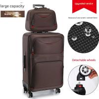 China 2-Pieces set 229 Detachable widened version Soft-shell Luggage with Embedded TSA Lock, Waterproof Oxford Cloth and Silent Universal Aircraft Wheels for sale