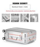 China 801 All-Aluminum Magnesium Alloy Suitcase with TSA Customs Lock and Scratch-Resistant Finish for sale