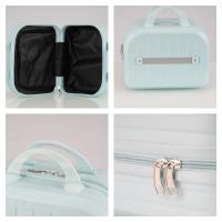 China Cute Princess Pink Mini Makeup Case for Women, 14-inch Small Lightweight New Storage Bag with Hanging Function for sale