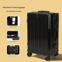 China 1682 Aluminum Frame Luggage with Telescopic Handle Password Lock and Impact-Resistant Design for Versatile Travel for sale