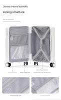 China 1084 Front-opening TSA-approved trolley case, ABS+PC aluminum frame luggage versatile travel luggage for sale