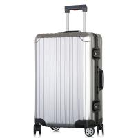 China 1815 Aluminum alloy trolley suitcase  20/24/28 Large Black heavy-duty spinner Luggage suitcase set with TSA Lock,carry on suitcase,hard shell luggage cases for sale