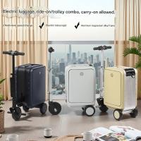 China Electric carry-on luggage, 20-inch TSA-approved lockable trolley case, suitable for adults and children, smart cycling travel suitcase for sale