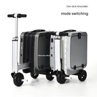 China Multifunctional electric ride-on suitcase, 20-inch, unisex, carry-on, TSA lock  , front opening, travel luggage ,smart suitcases for sale