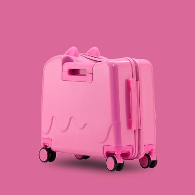 China Children's luggage, ride-on, boy/girl baby trolley suitcase, kids' travel suitcase, 18-inch lightweight small carry-on suitcase for sale