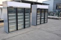 China Upright Multi Deck Cooler With Double Glazed Glass Door for sale