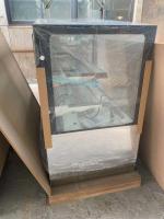 China Stainless Steel Base Refrigerated Pastry Case Cooler With Double Shelves for sale