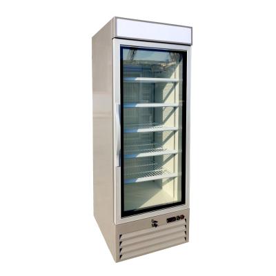 China Plug In Upright Glass Door Fridge With R290 Refrigerant For Drinks for sale