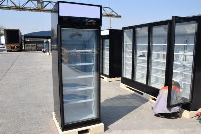 China Ice Cream Upright Glass Door Freezer With Ec Fan Motors Energy Saving for sale