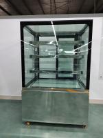 China Pastry Display Refrigerated Showcase With Front Straight Triple Glazed Anti-Fog Glass for sale