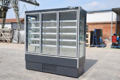 China Multideck Commercial Stainless Steel Glass Door Freezer Cabinet R404a for sale