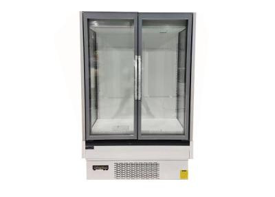 China Double Glass Door Plug In Upright Multideck Freezer With Glass On Both Sides for sale