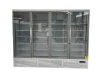 China Integral Vertical Glass Door Refrigerator Built In Four Glass Door Display for sale