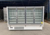 China Commercial Grade Integral Four Glass Door Reach In Merchandiser Freezer R404a for sale