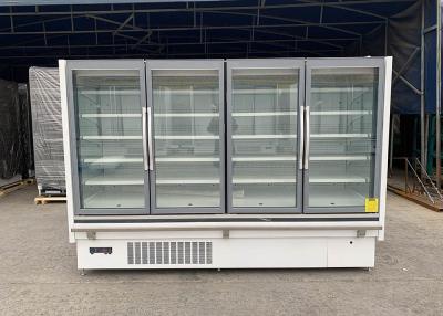 China Commercial Grade Integral Four Glass Door Reach In Merchandiser Freezer R404a for sale