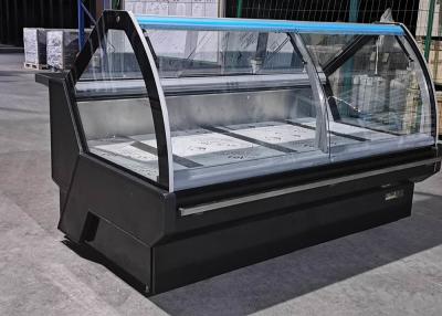 China 1955mm Standard Meat Curved Display Counter Chiller Plug In Type for sale