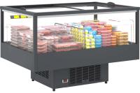 China Dual Temperature Panoramic Island Freezer Open Top Switchable for sale