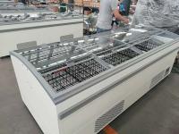 China 2.0m Width Plug In Type Double Side Island Freezer With Sliding Glass Door for sale