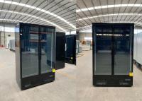 China Self Contained Double Glass Door Upright Refrigerated Cabinet R290 for sale