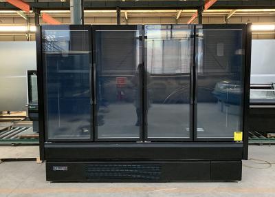 China Plug In Air Cooling 4 Glass Door Merchandiser Freezer R404a Refrigerated for sale