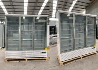 China R290 Self Contained Insulated White Merchandiser Freezer With Swing Glass Door for sale