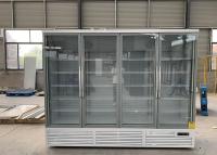 China Self Contained R290 White Exterior 4 Swing Glass Door Merchandiser Freezer 98