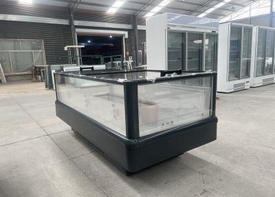 China Dual Temperature Switchable Island Freezer Suppliers With High Glass for sale