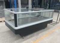 China Dual Temperature Panoramic Island Chiller Freezer For Frozen Food And Fresh Products for sale
