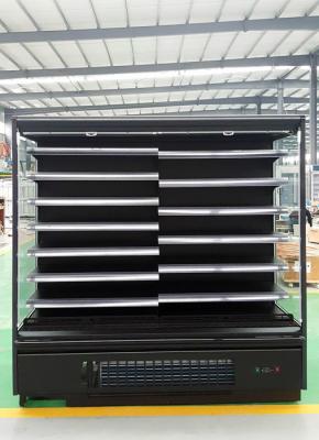 China Fan Cooling Vegetables Open Display Fridge With Plug - In Embraco Compressor for sale