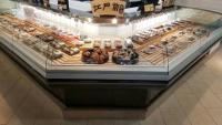 China 90 Degrees Corner Refrigerated Self Service Counter For Meat And Cheese for sale