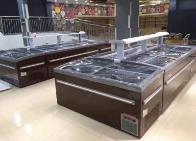 China R404a Supermarket Island Freezer , Commercial Display Chest Freezer 220V / 50Hz for sale