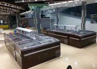 China Display Supermarket Island Freezer , Cold Storage Sliding Door Chest Freezer for sale