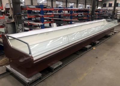 China Open Deli Display Fridge , Horizontal Air Curtain Merchandiser For Restaurants for sale