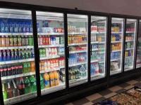 China Remote Multideck Chillers With Doors , Superstore Glass Door Fridge Freezer for sale