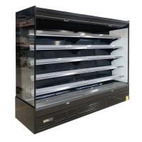 China Open Front Display Fridge Enhanced By Dual Air Curtain Design for sale