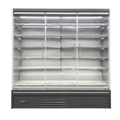 China R290 Refrigerant Open Chillers For Shop With Plexiglass Shelves for sale