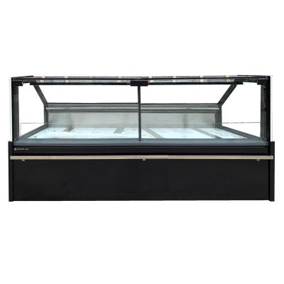 China Refrigerated Meat Display Cases Come With Stainless Steel Interiors for sale