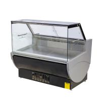 China Ultra-Thin Counter Display Refrigerator With Intermediate Ambient Glass Shelf for sale