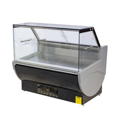 China Ultra-Thin Counter Display Refrigerator With Intermediate Ambient Glass Shelf for sale