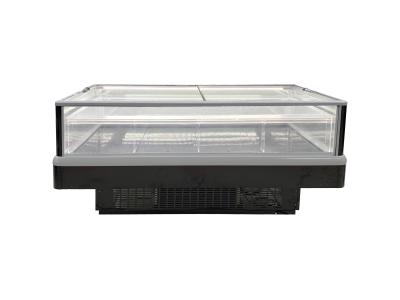 China Supermarket Chest Freezer With Top-Sliding Glass Door And An Ultra-Large Glass Window For Display for sale