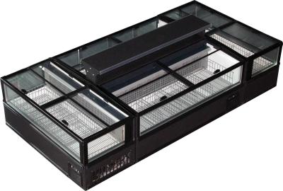 China Commercial Chest Freezer With Static Cooling System Equipped With Low-E Sliding Glass Doors And An Inverter Compressor for sale